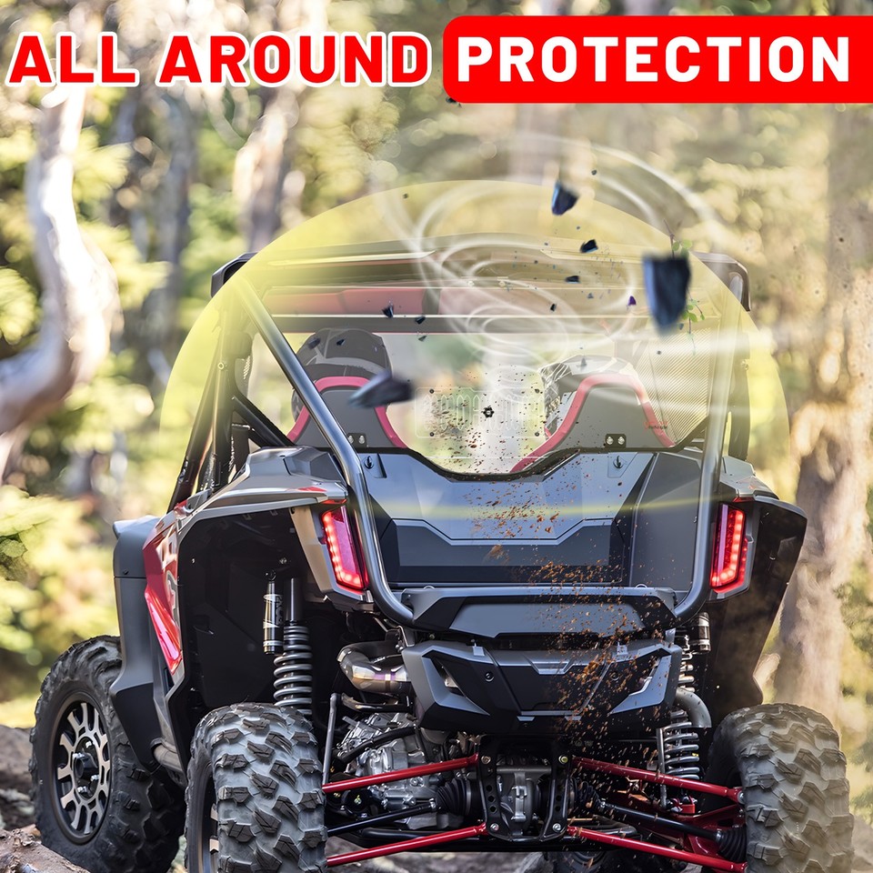 2-Seat Clear Rear Windshield Back Window for Honda Talon 1000R/1000X ...