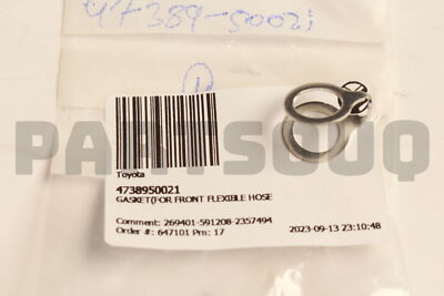 4738950021 Genuine Toyota GASKET(FOR FRONT FLEXIBLE HOSE) 47389-50021 ...