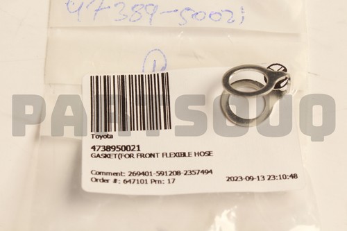 4738950021 Genuine Toyota GASKET(FOR FRONT FLEXIBLE HOSE) 47389-50021 ...