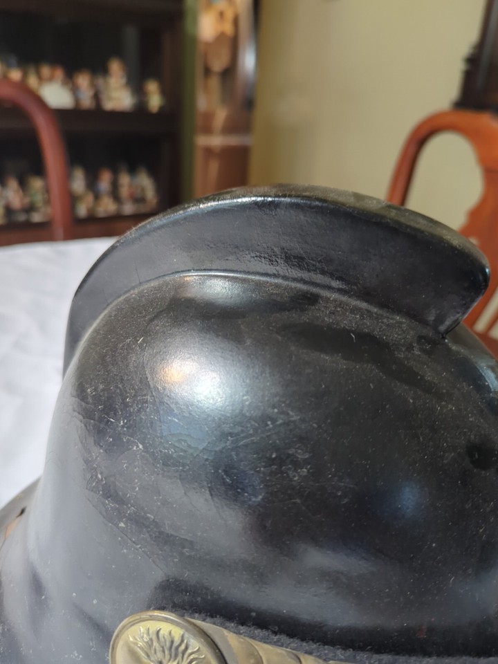 ARGENTINIAN FIREMAN POMPIER FIBER 1911 BLACK PARADE HELMET 100% ...