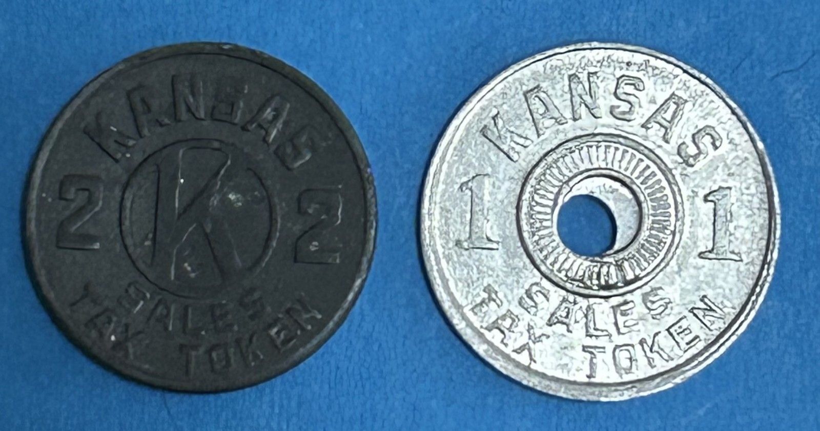 Kansas State Sales Tax Tokens - 1 and 2 | eBay