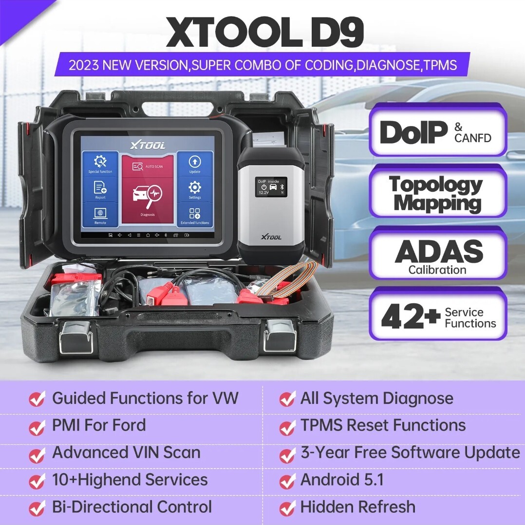 XTOOL D9 Bidirectional Scanner Key Programmer All System Diagnostic ...