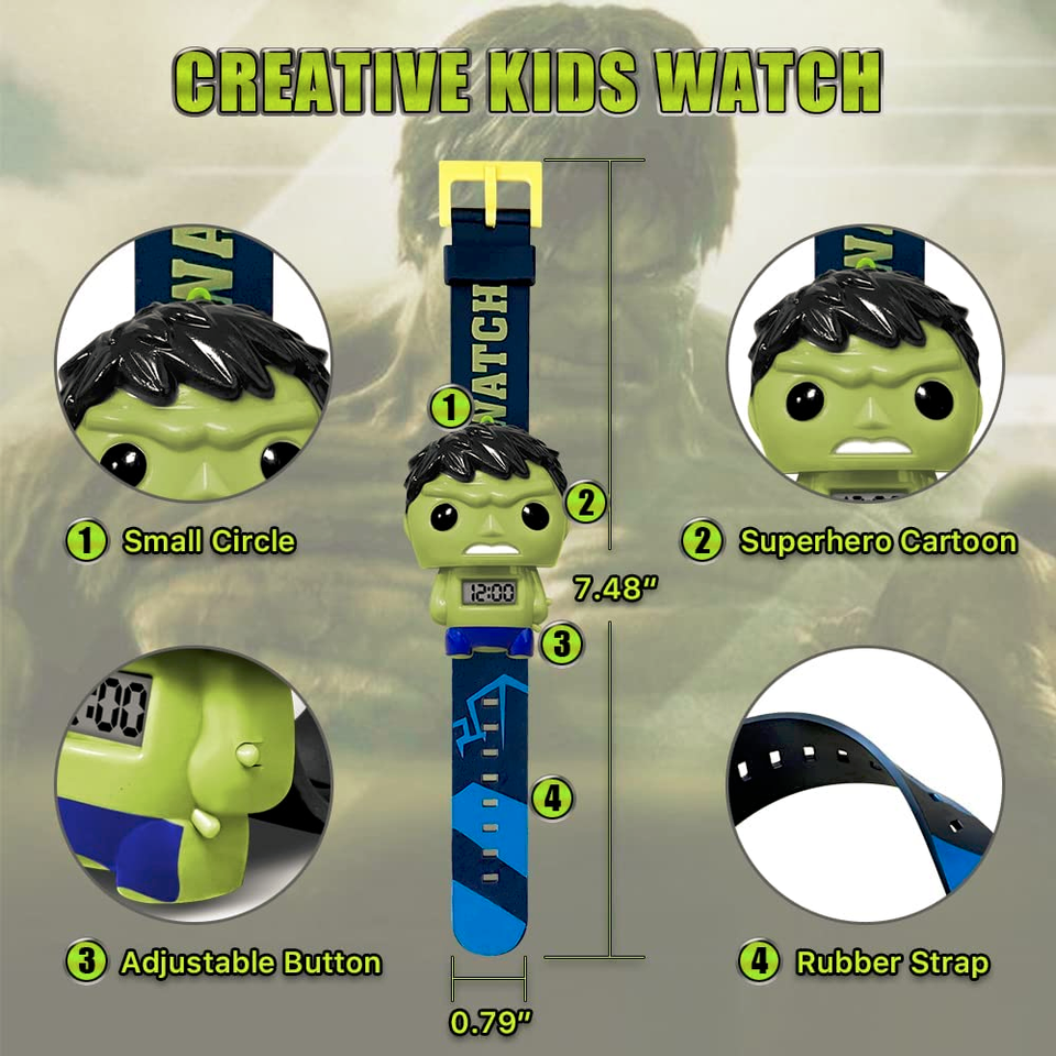 Like Marvel Hulk Digital Kids Wristwatch Comic Book Superhero Boys ...