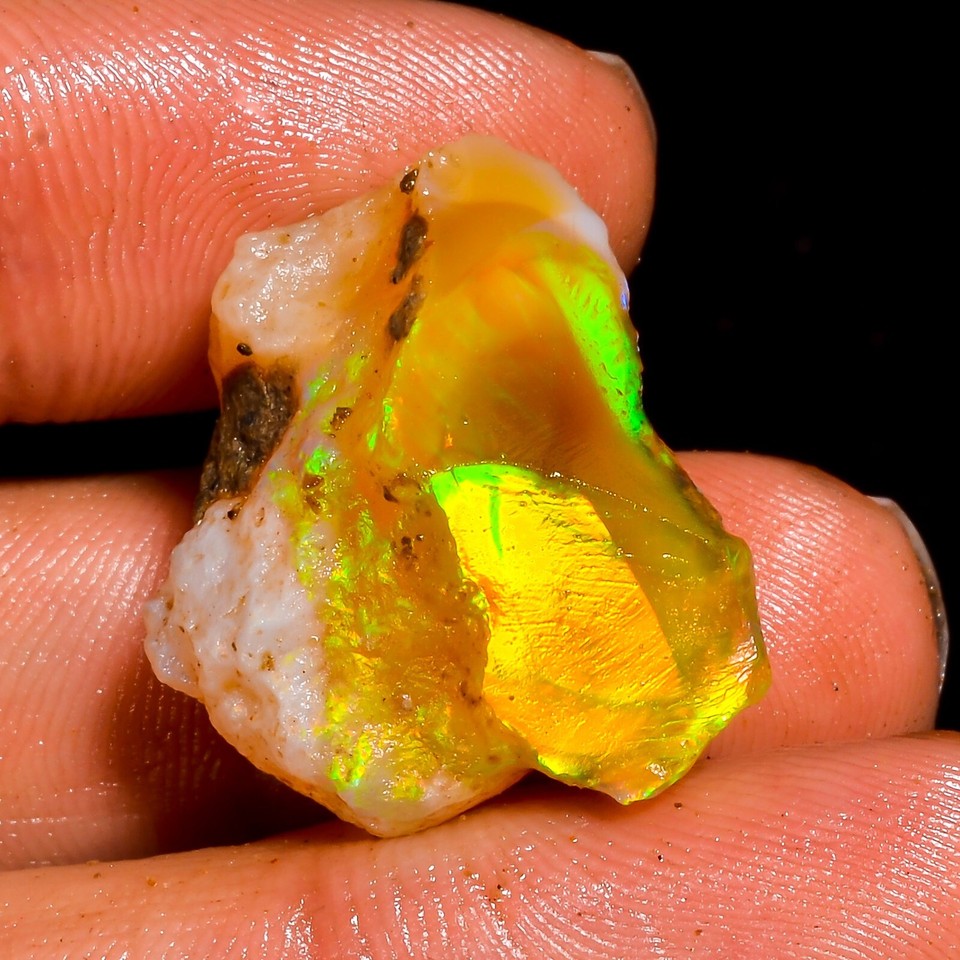 Natural Ethiopian Opal Dry Ethiopian Opal Rough Stone 24X20X13 mm 25 ...