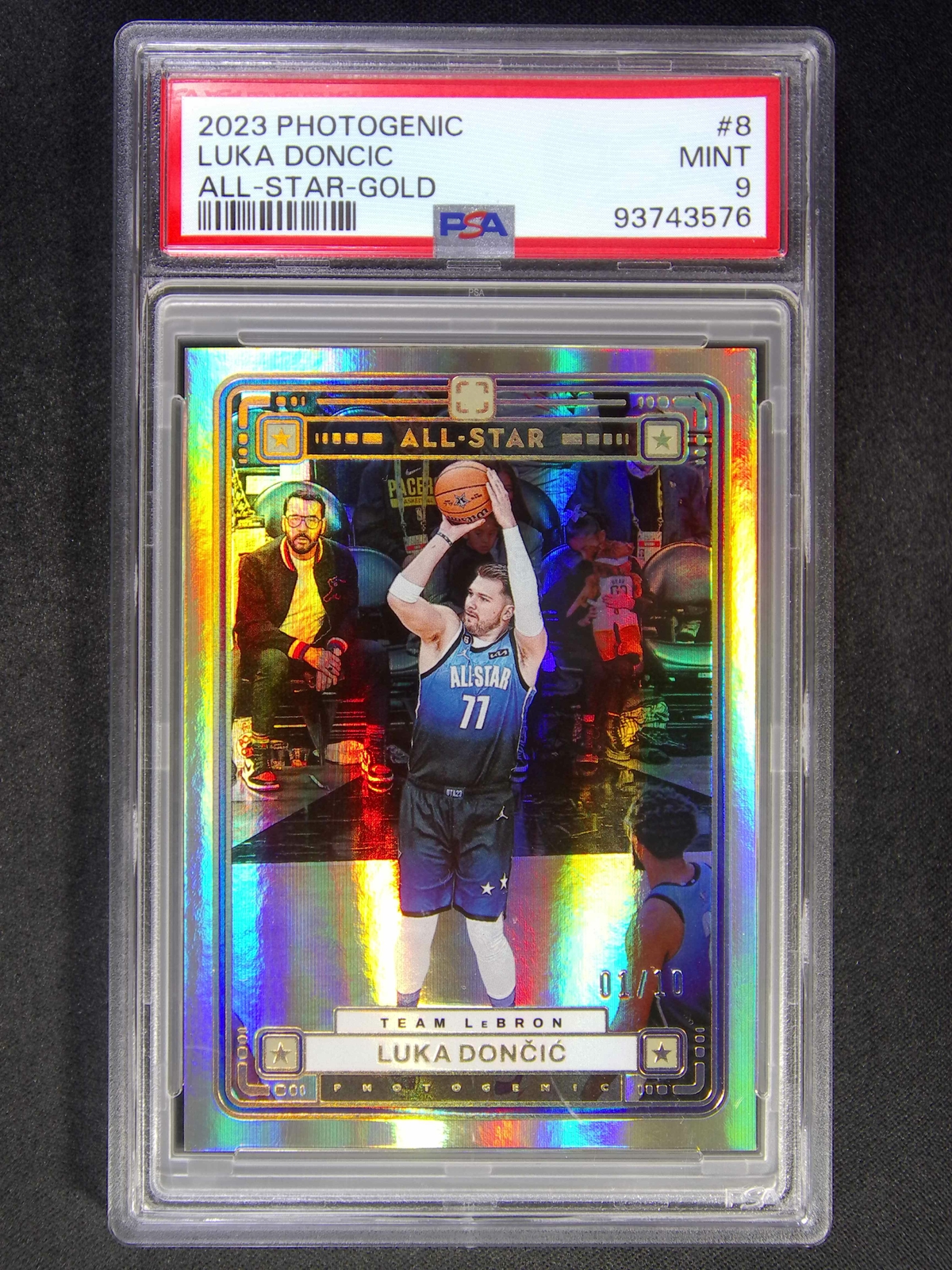 2023-24 Panini PhotoGenic Luka Doncic #8 ALL-Star Gold 1/10≈1/1 PSA 9 ...
