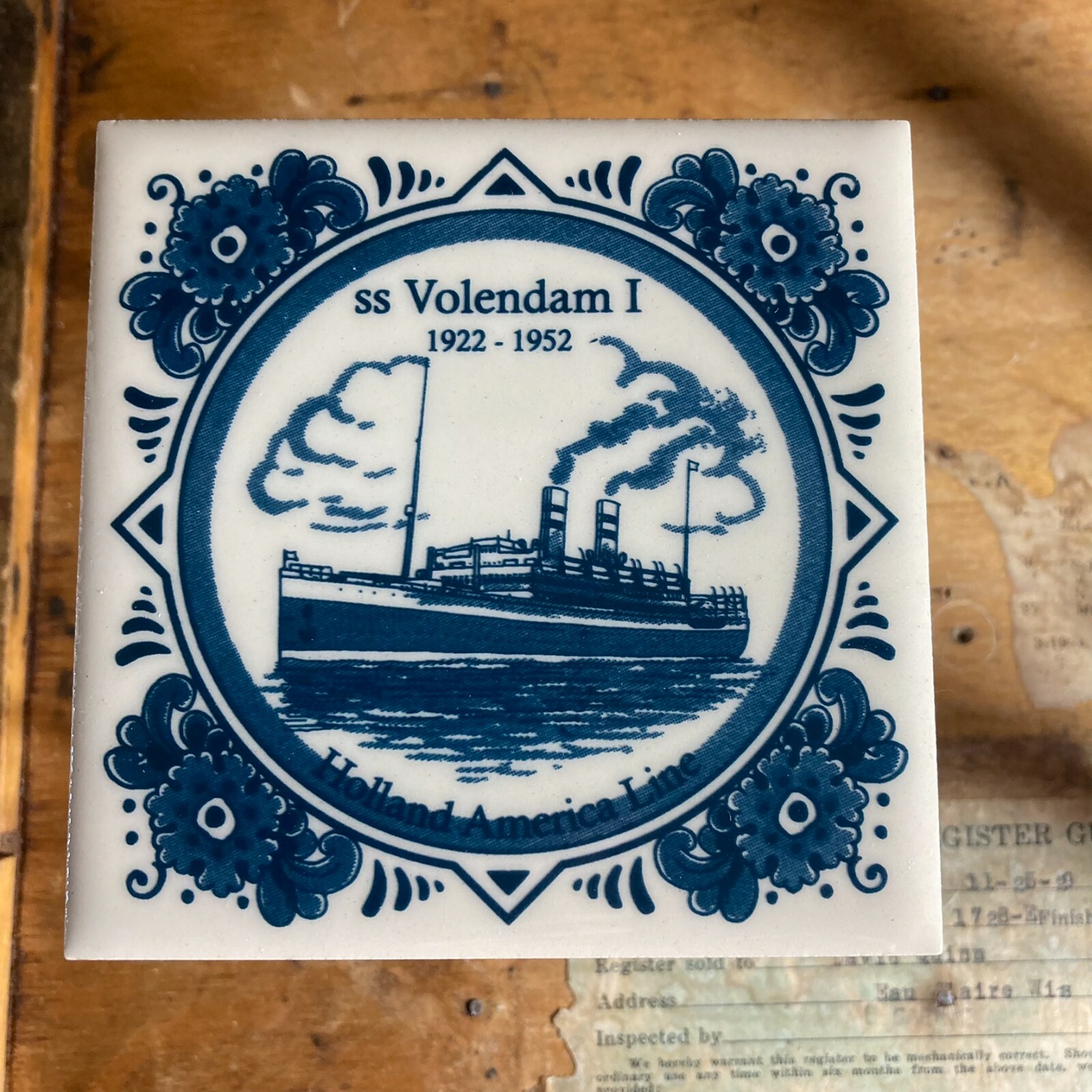 Holland America Cruise Line Blue Delft Tiles Coasters Various Scenes | eBay