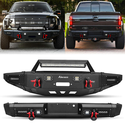 For 2010-2014 Ford F-150 SVT Raptor Front Rear Bumper w/Winch Plate ...