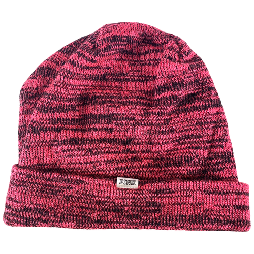 Victoria’s Secret Pink Beanie Winter Knit Hat Pink Black Ladies One ...