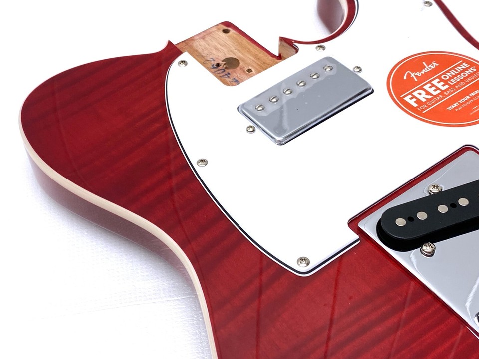 Genuine Fender Squier Tele Flame Maple Top LOADED BODY Humbucker ...