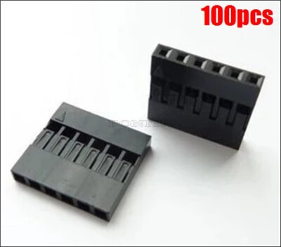 100Pcs 2.54MM Pitch Cable 6P Dupont Jumper Wire Housing Female Pin ...