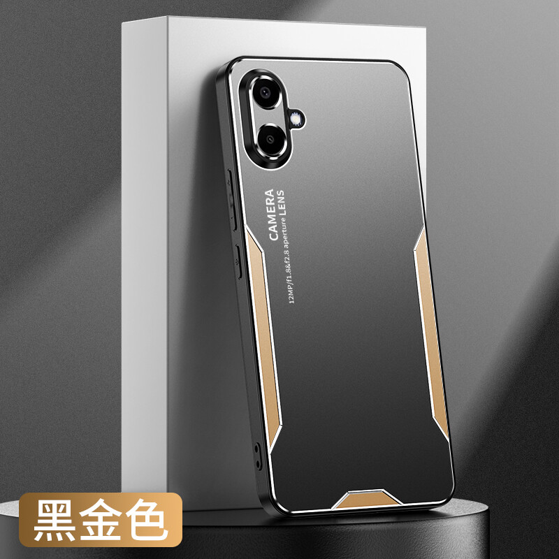 For Samsung Galaxy A06, Luxury Armor Back Metal Aluminum Soft Bumper ...