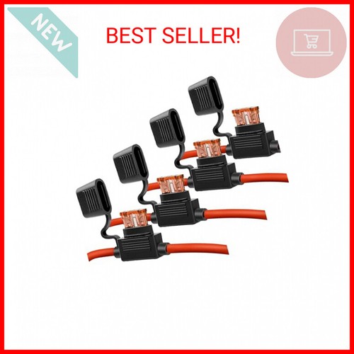 10 Gauge Fuse Holder - 10 AWG Inline Fuse Holder with 40 AMP ATC Blade ...