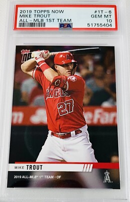 2019 Topps Now Mike Trout “All MLB 1st Team” Limited Print Run PSA 10 💎 ...