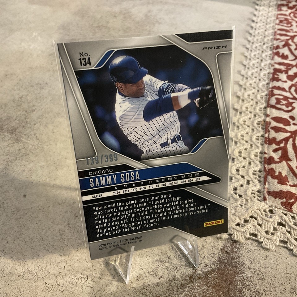 2025 PANINI PRIZM 134 SAMMY SOSA ORANGE PULSAR SHORT PRINT CARD 139 / ...
