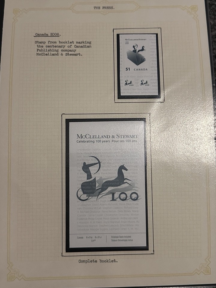 Canada STAMP Cover COLLECTION 'the Press' in Written Up Album 19th ...