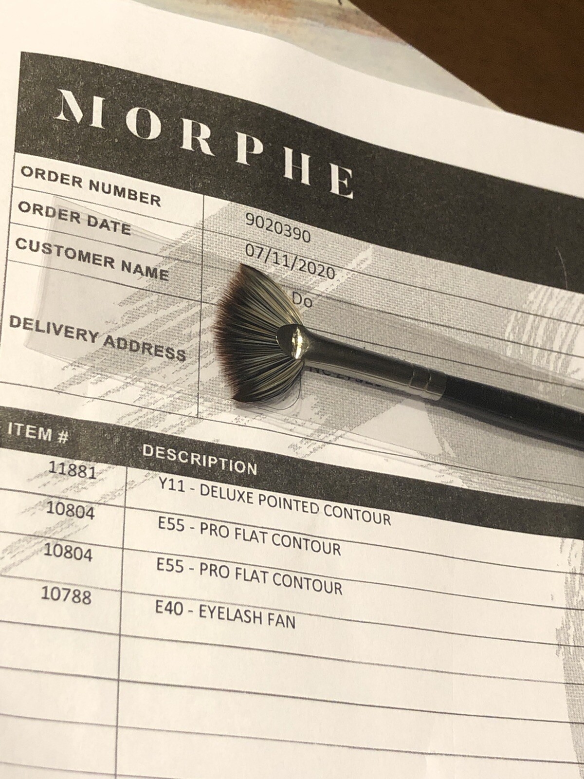 MORPHE E40 - EYELASH FAN Brush 100% Authentic | eBay