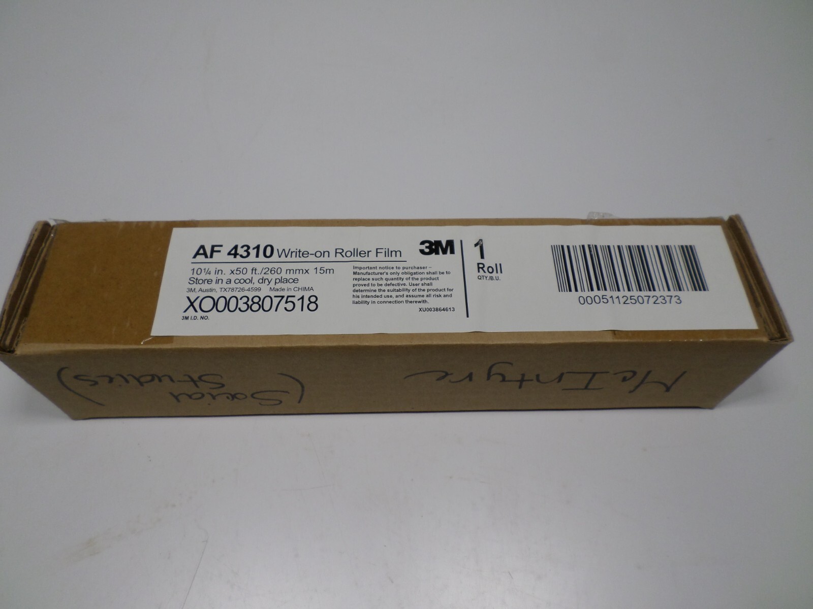 3M 78-9020-1282-8 AF4310 WRITE-ON ROLL FILM FOR OVERHEAD PROJECTOR ...