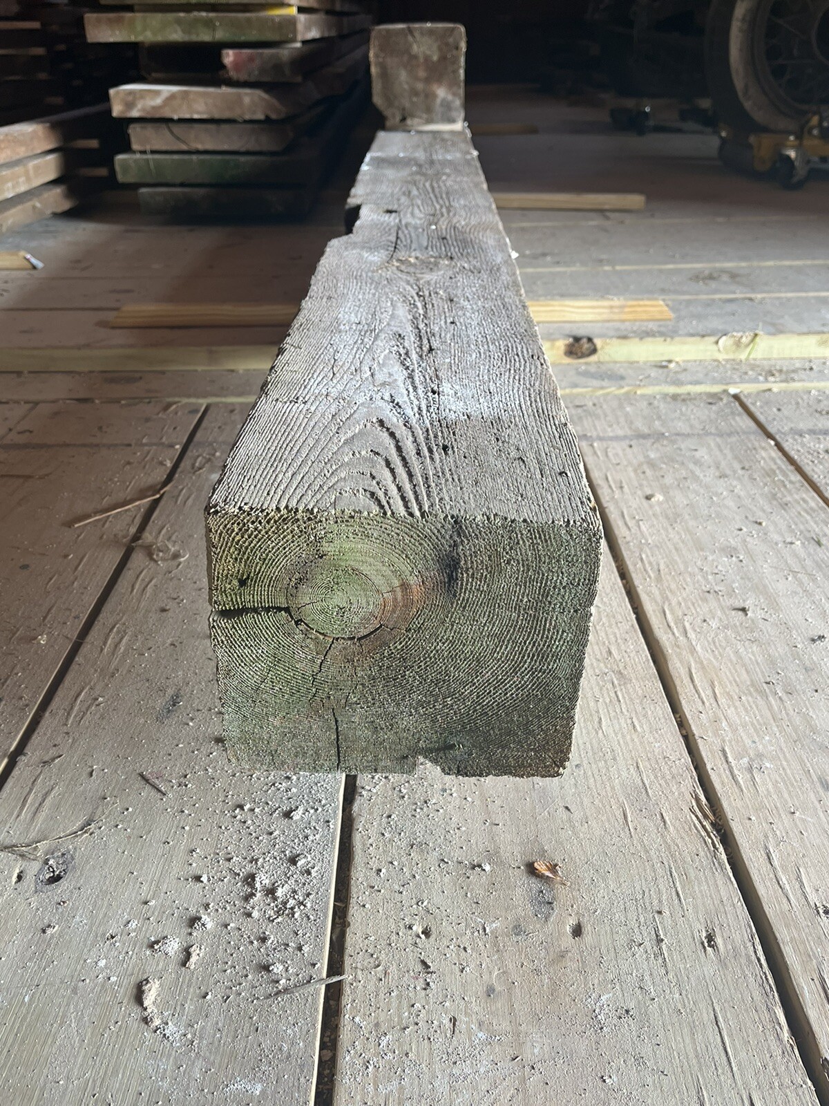 Reclaimed Lumber From 1860 Barn, Wormy Chestnut Beam | eBay