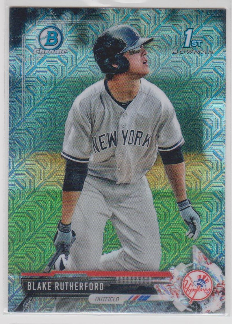 BLAKE RUTHERFORD 2017 BOWMAN CHROME MEGA BOX REFRACTOR ROOKIE YANKEES ...