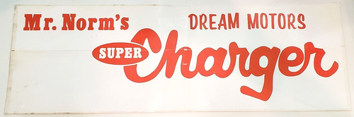 NOS 1968 69 70 Mr Norms Dream Motors Super Charger Promo Bumper Sticker ...