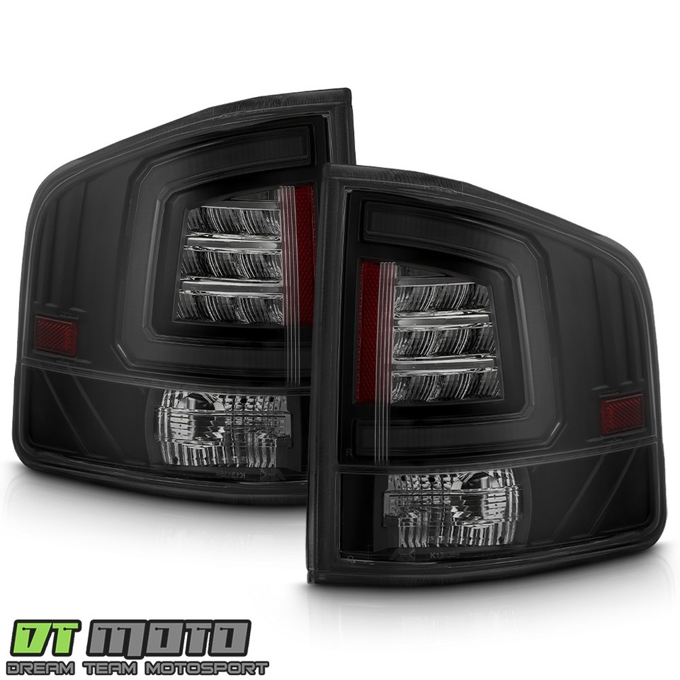 For 1994-2004 Chevy S10/ GMC Sonoma Black Smoked LED Tube Tail Lights ...