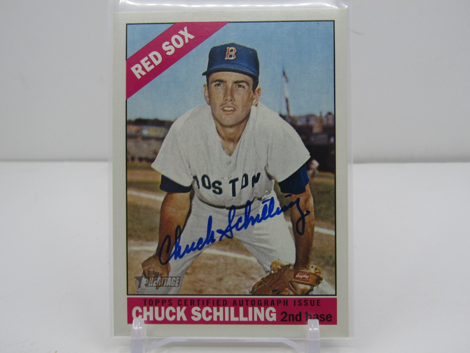 CHUCK SCHILLING 2015 TOPPS HERITAGE REAL ONE AUTOGRAPH AUTO- RED SOX ...