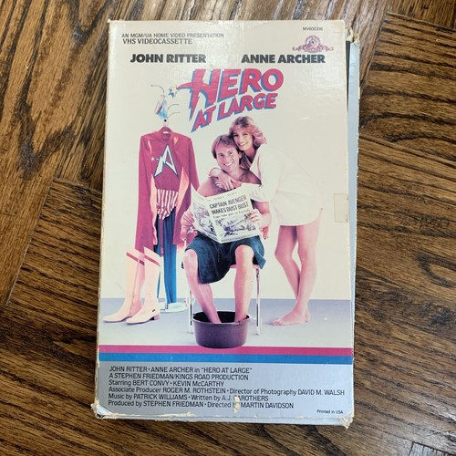 Hero at Large VHS 1980 MGM Rental Big Box Rare OOP John Ritter Anne ...