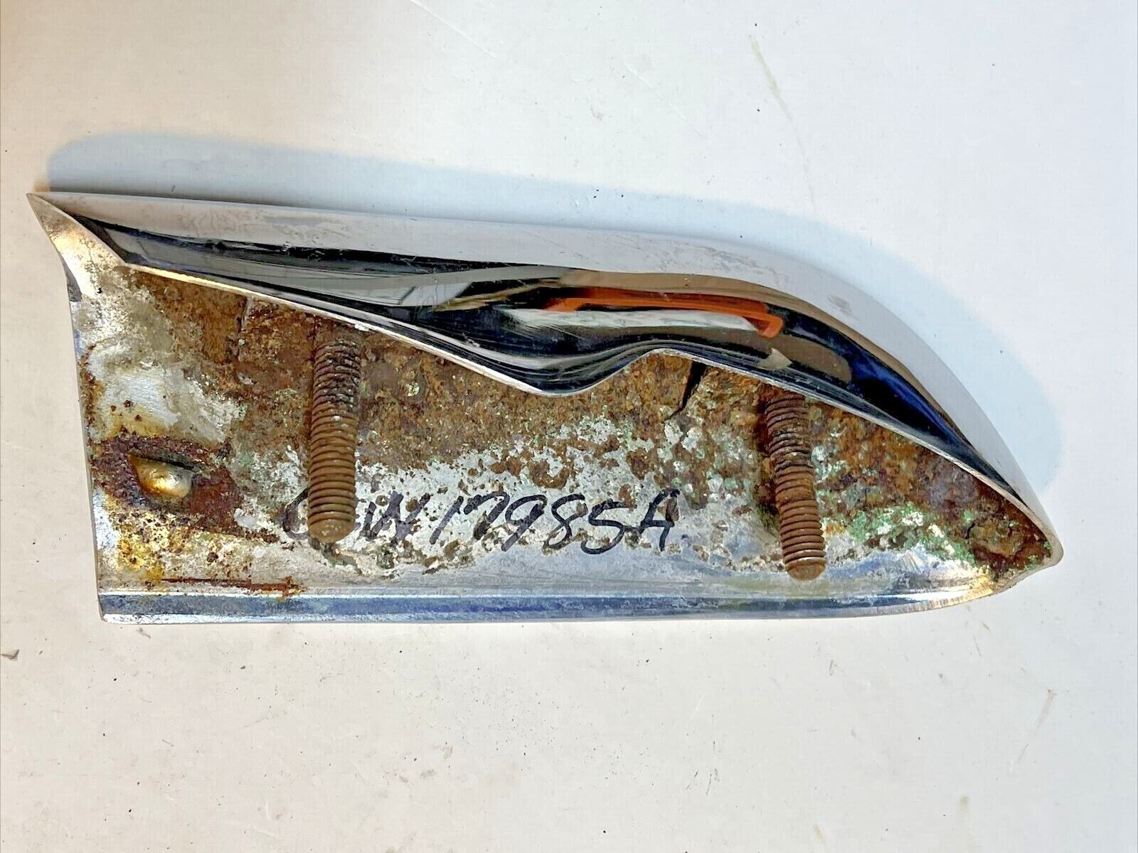 OEM 1964 Lincoln Rear Bumper Guards Pair License Plate Side RH-LH ...