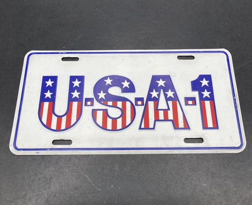 Vintage Patriotic Flag Stars & Stripes USA 1 Booster License Plate | eBay