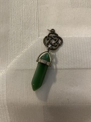 Green Hexagonal Jade Like Column Pendant. Pendant Only No Chain M19 | eBay