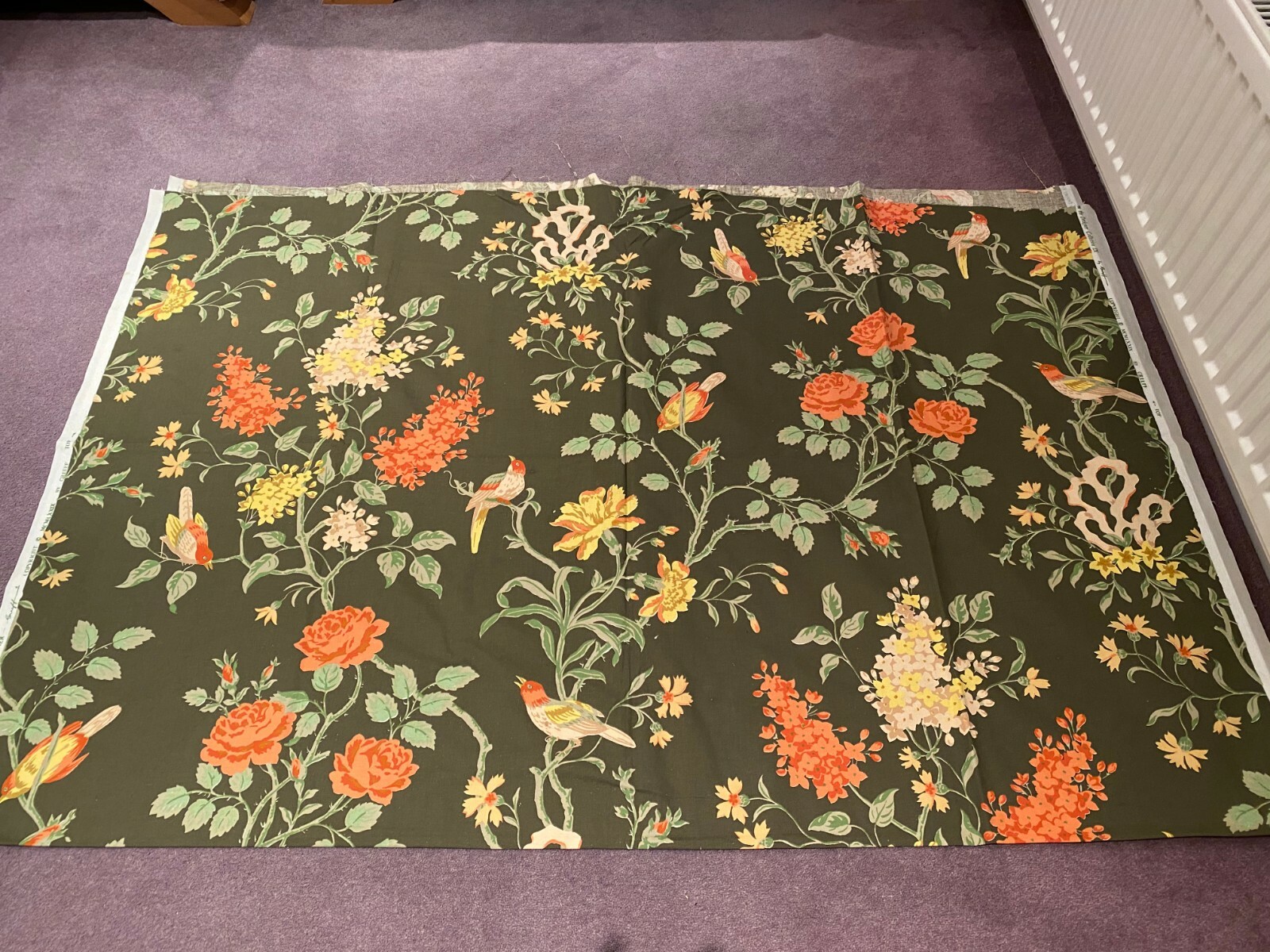 Rare Greeff Vintage Fabric 1979 Lilacs & Roses from the Designer ...