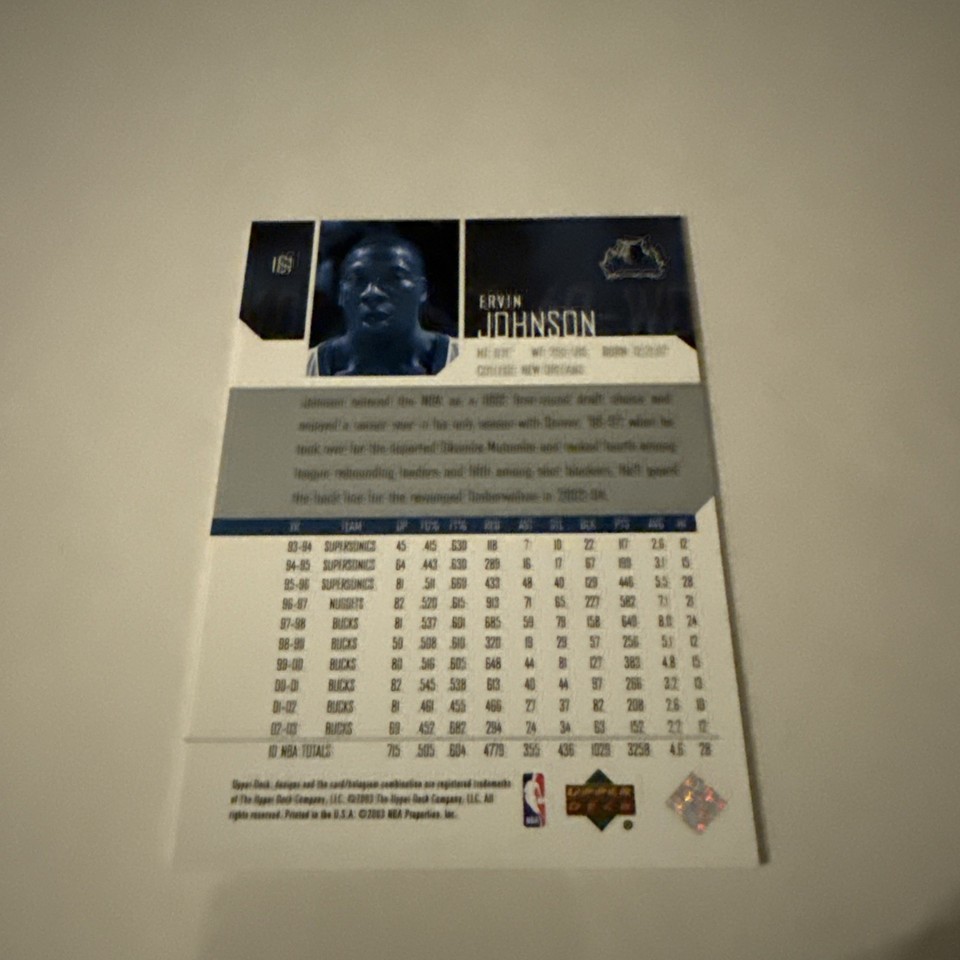 2003-04 Upper Deck - Ervin Johnson #161 | eBay