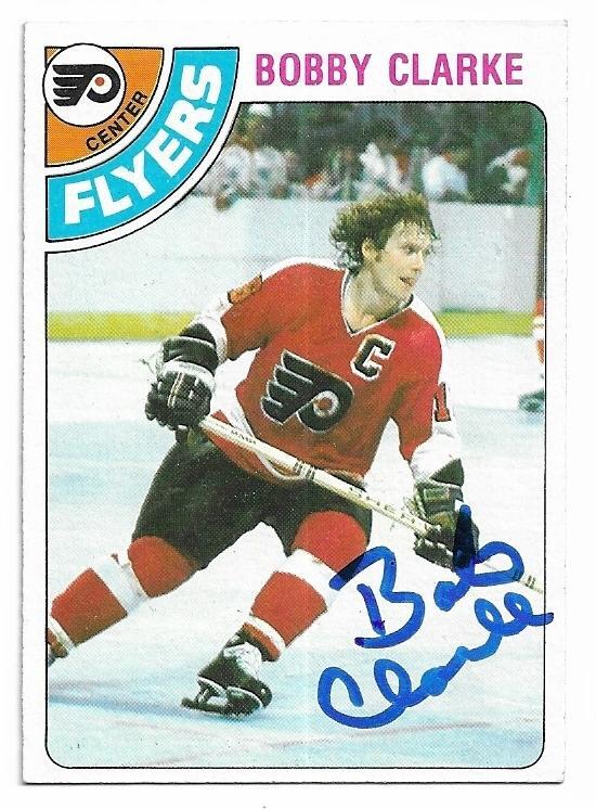 BOBBY CLARKE Autographed Signed 1978-79 Topps card #215 Philadelphia ...