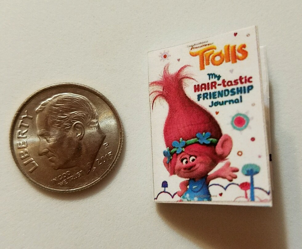 Miniature Dollhouse Disney book Barbie 1/12 Scale Trolls Poppie Branch ...