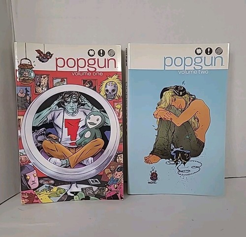 2 Comics Popgun Books Vol. 1 & 2 Lot TPB Hickman, Allred 2007 & 2008 ...