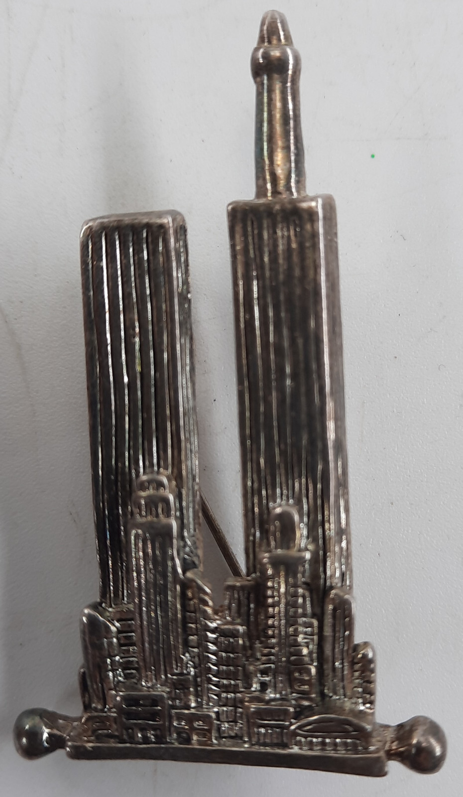 World Trade Center Twin Towers Pin Brooch Vtg Best Silver Tone Metal ...
