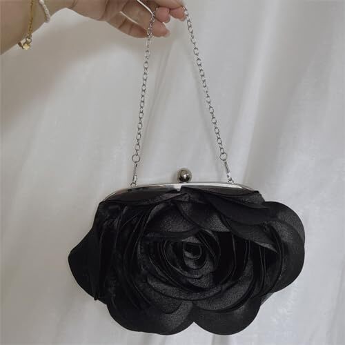 Mini Women Rose Clutch Bags Evening Handbag with Detachable Chain ...