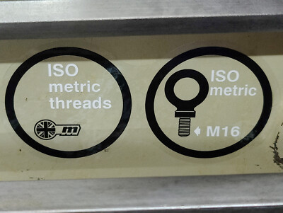 Harrison M300 Metrication ISO Thread M16 Eyebolt Decal Sticker | eBay UK