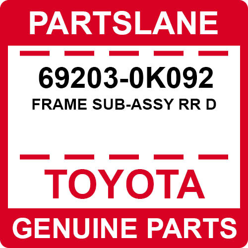 692030K092 Genuine Toyota Frame Sub-assy RR D 69203-0k092 for sale ...