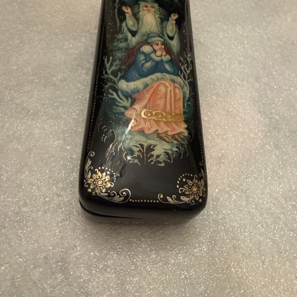 Russian ORIGINAL Signed Hand Painted Lacquer Box Fairy Tale Morozko | eBay