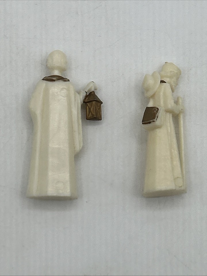 Miniature 13 Piece Christmas Nativity Set VTG partially painted | eBay