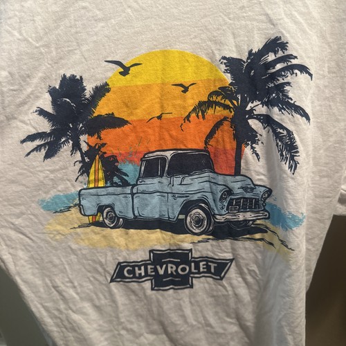 Chevrolet classic truck men M Tee shirt heavy cotton vintage look ocean ...