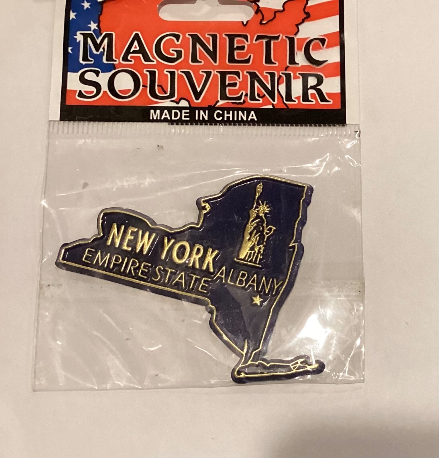 New York Empire State Map Rubber Fridge Magnet BD7 | eBay