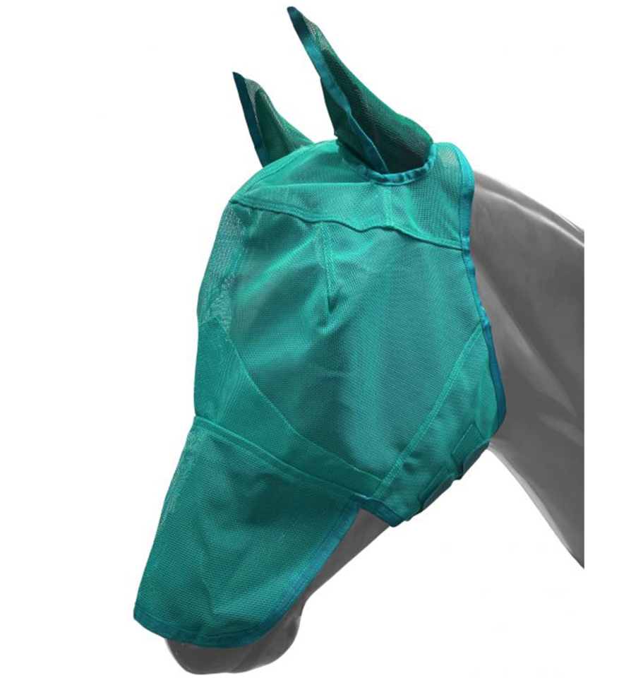 NEW - Showman Avg Horse Long Nose Mesh Rip Resistant Fly Mask w/ Ears ...