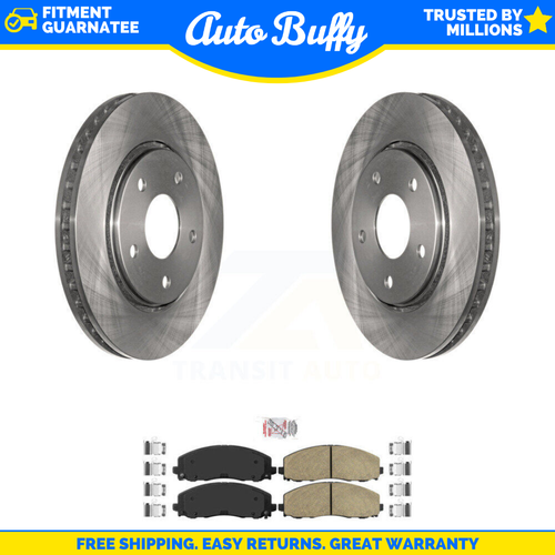 Front Disc Brake Rotors And Integrally Molded Pads Kit For Dodge Grand ...