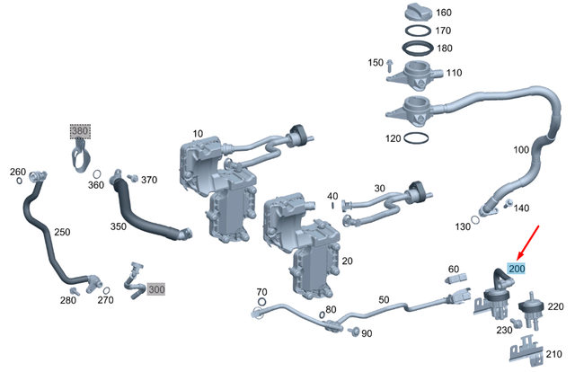 Mercedes-Benz A2054703302 Evaporative regeneration solenoid valve ...