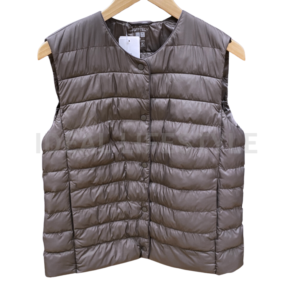 UNIQLO PUFFTECH Compact Vest S-3XL 5Colors Packable Warm Padded Women ...