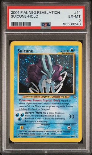 SUICUNE Neo Revelation Holo Rare #14 PSA 6 Vintage Pokemon [Nostalgium ...