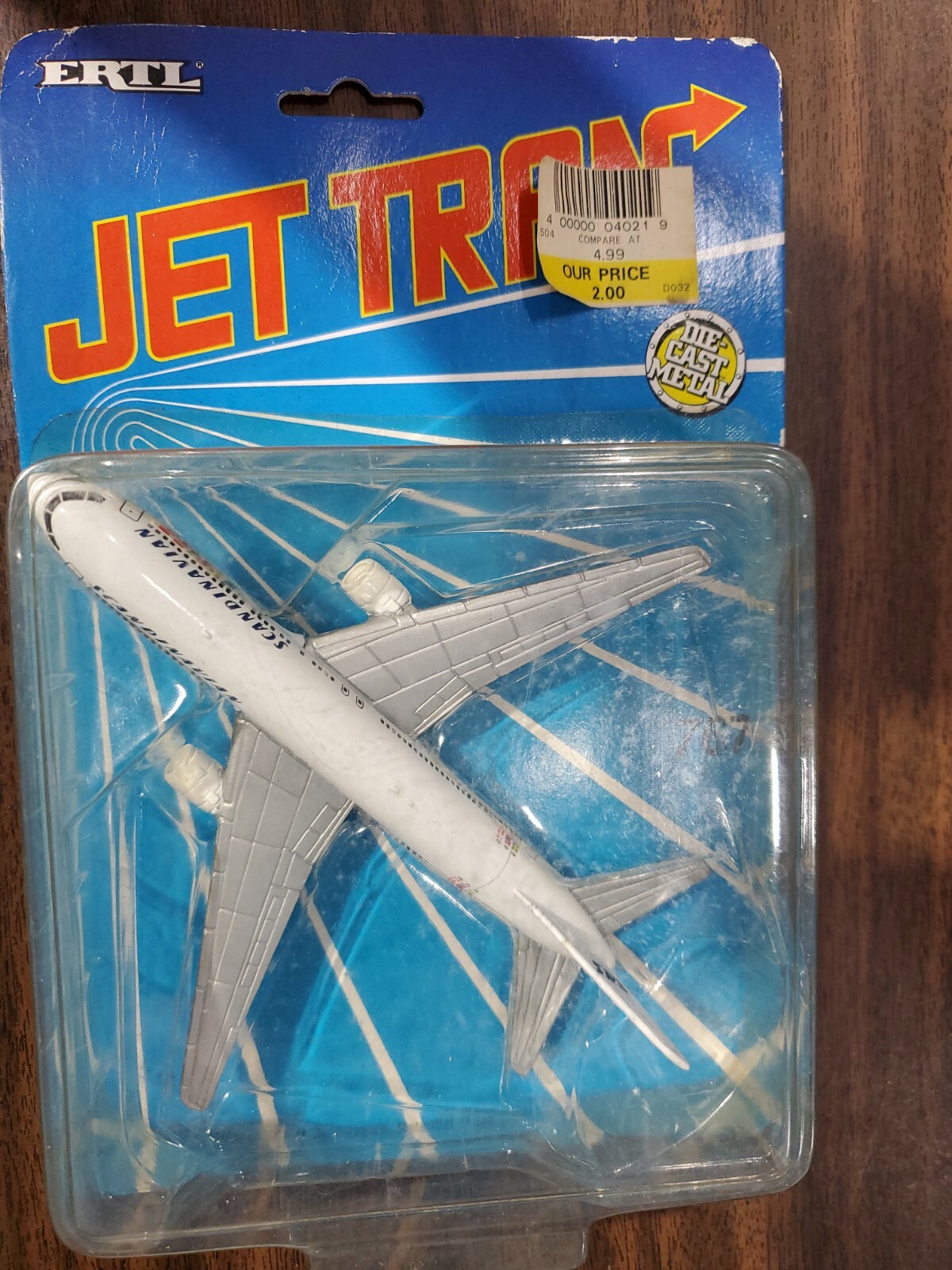 1988 ERTL Airplane JET TRAN BOEING 767 SCANDINAVIAN 1/400 METAL ...