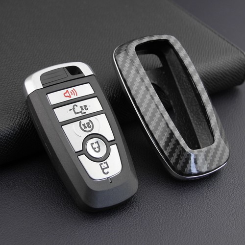 Carbon Fiber Hard Smart Key Fob Case Shell Cover For Ford 2017-2019 ...